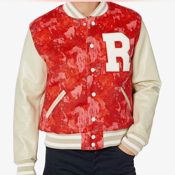 True Religion | Jackets & Coats | True Religion Red And Cream Varsity ...